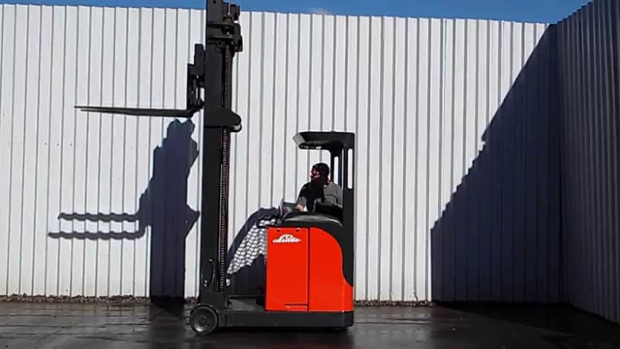 LINDE R16HD ELECTRIC REACH TRUCK FOR SALE - YouTube