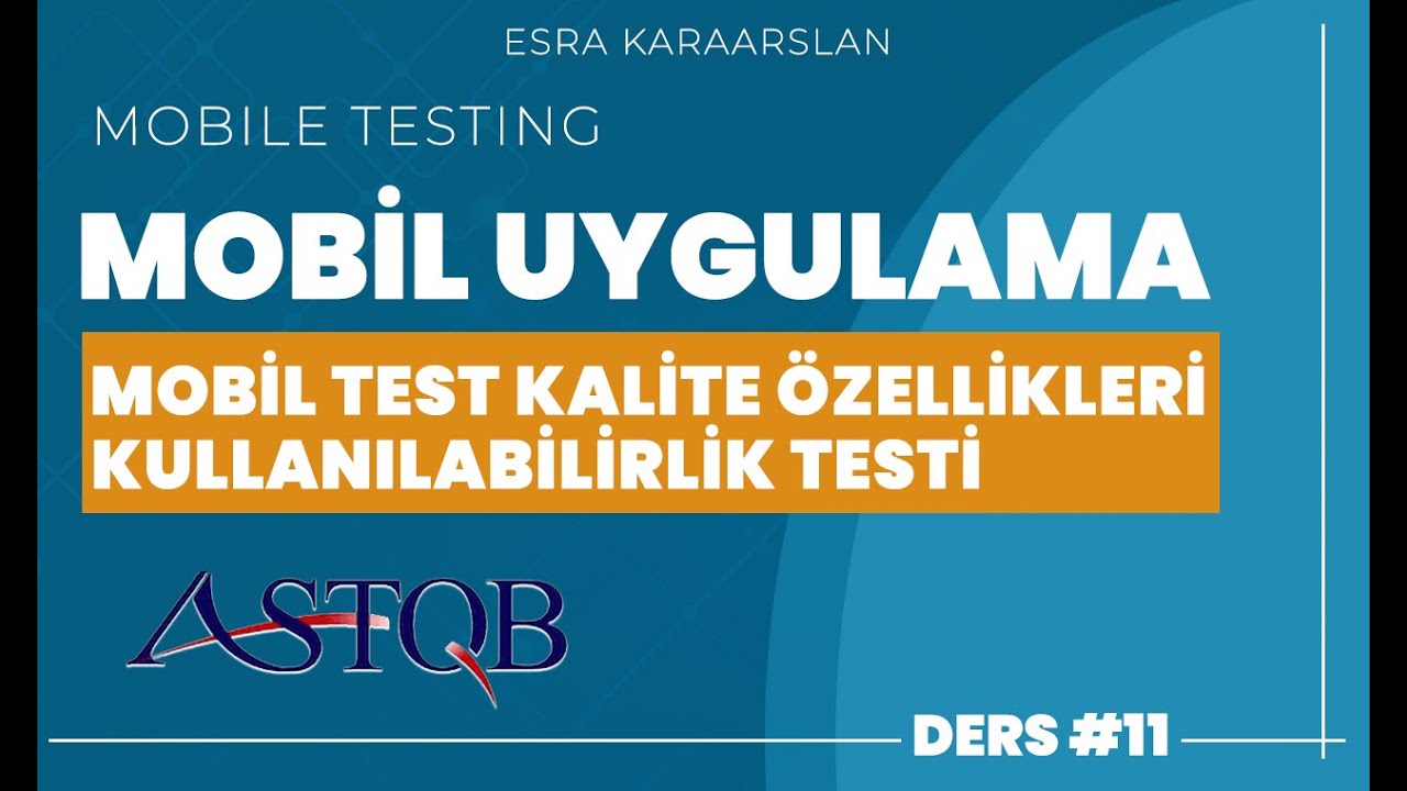 Mobile Testing Astqb - Mobil test kalite özellikleri kullanılabilirlik ...