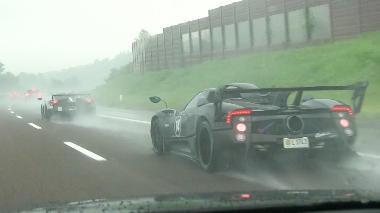 Chasing Pagani Zondas & Huayras through a Hurricane! - YouTube