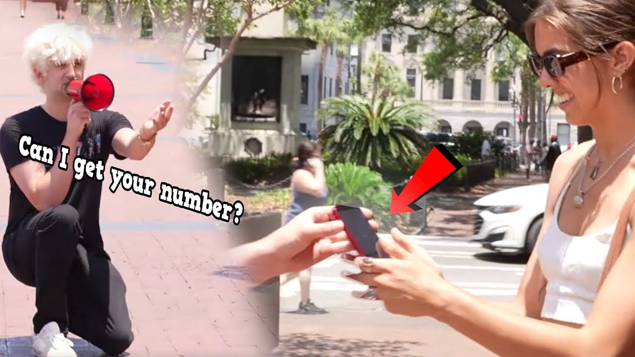 GETTING GIRLS WITH A MEGAPHONE *Prank* - YouTube
