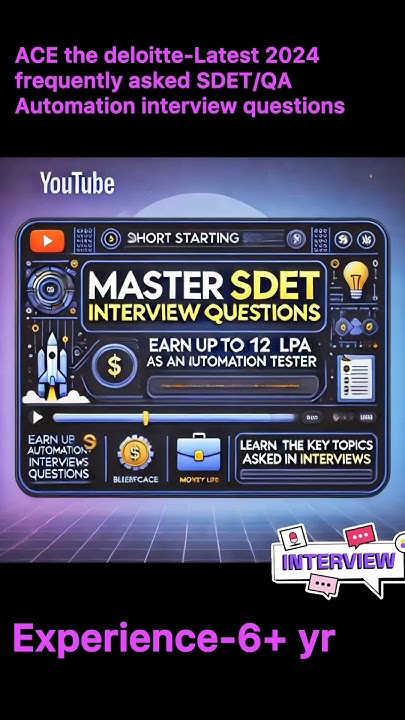 2024-Deloitte -Interview Questions asked for Automation QA JAVA | SDET/QA Automation - YouTube