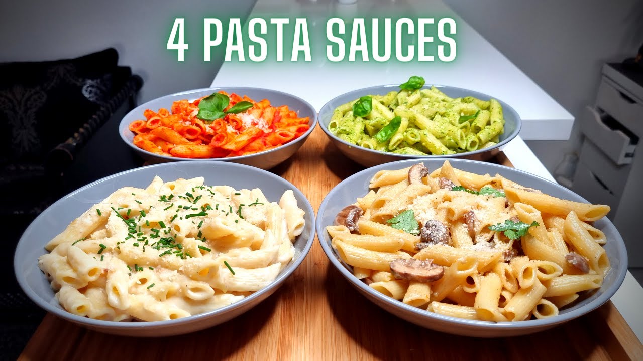 4 DELICIEUSES SAUCES POUR (sublimer) VOS PÂTES -- FOOD IS LOVE - YouTube