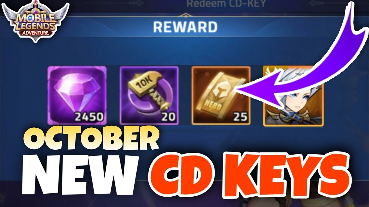 All NEW & Working CD KEYS October! | Mobile Legends Adventure Redeem ...