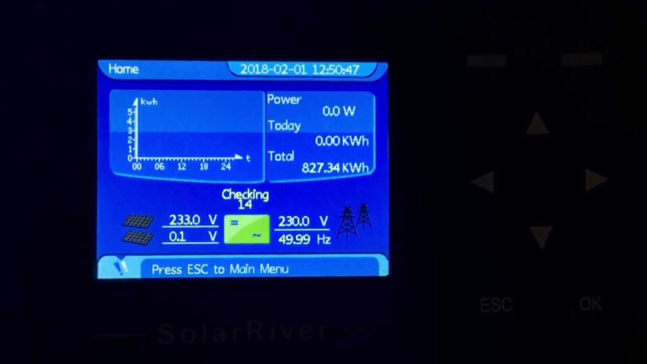 Zonnepanelen Display Samil power Solar river 3400TL D omvormer - YouTube