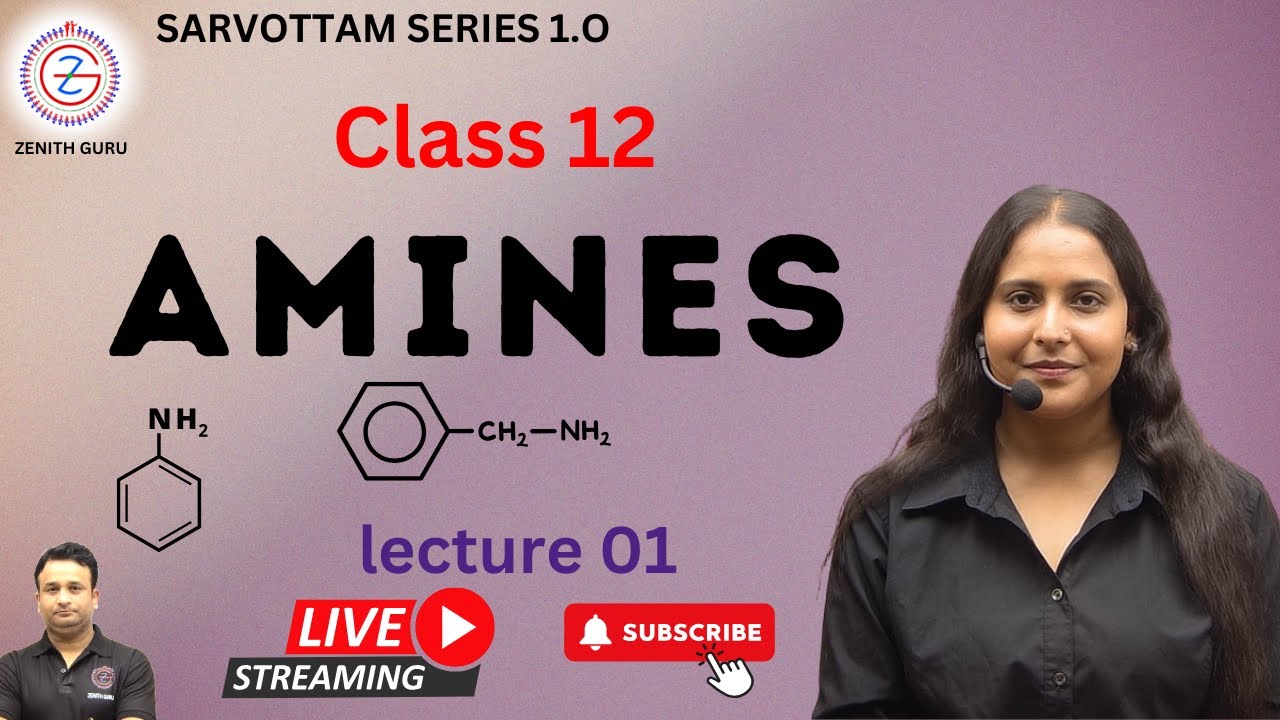 Amines | Class 12 NCERT | Chapter 9 | Lecture 1 | By Nikki Mam - YouTube