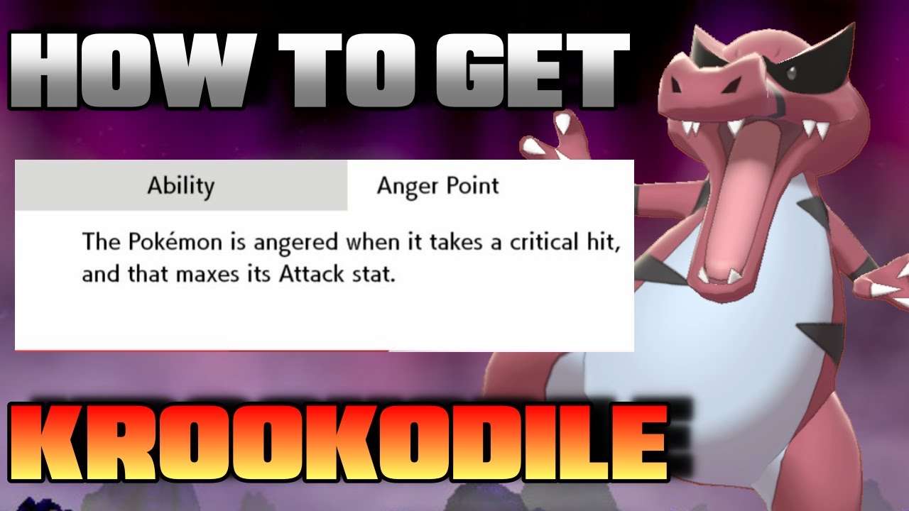 How To Get Anger Point Krookodile in Pokemon Sword and Shield - YouTube