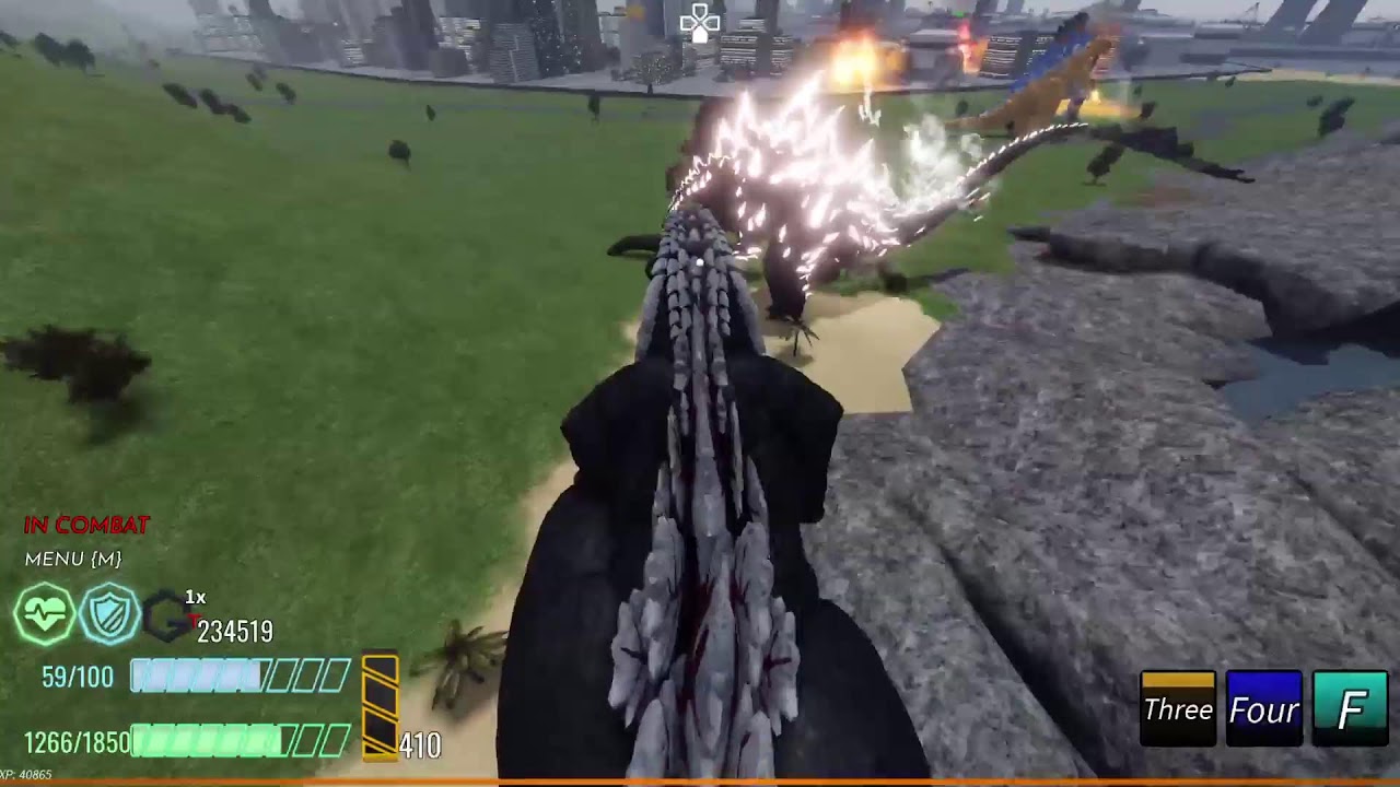 Roblox: Kaiju Arisen Godzilla Singular Point Walking Roaring Fight if ...