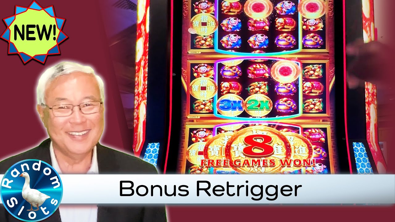 Wealthy Red Cash Fortune Mint Trinity Slot Machine Bonus and Retrigger ...