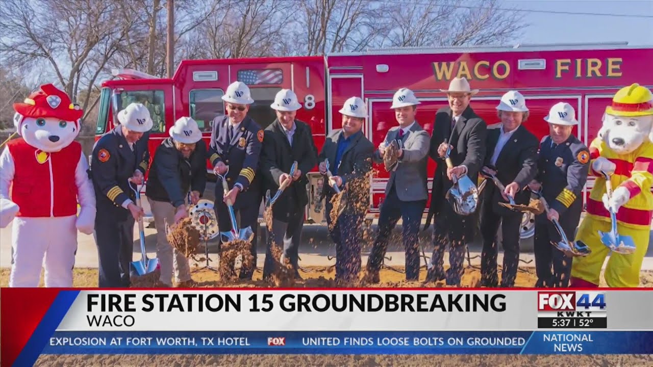 Groundbreaking ceremony held for Waco fire station - YouTube