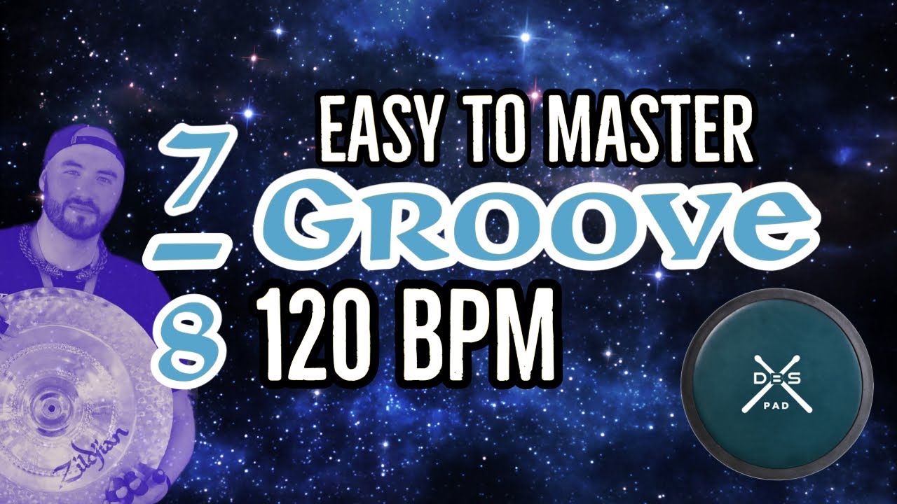 Easy to Master 7/8 Groove | 120 BPM | Notated - YouTube