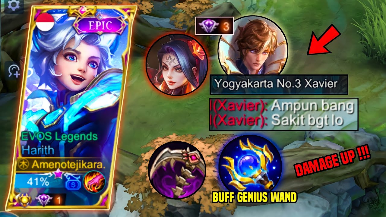 NEW BUILD HARITH GENIUS WAND BUFF ! KETEMU TOP GLOBAL XAVIER ! AUTO ...