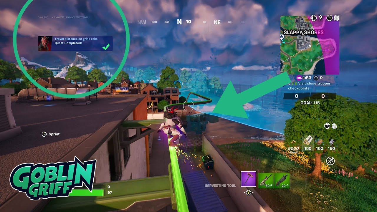 How to Travel Distance on Grind Rails (easy method) | Fortnite - YouTube