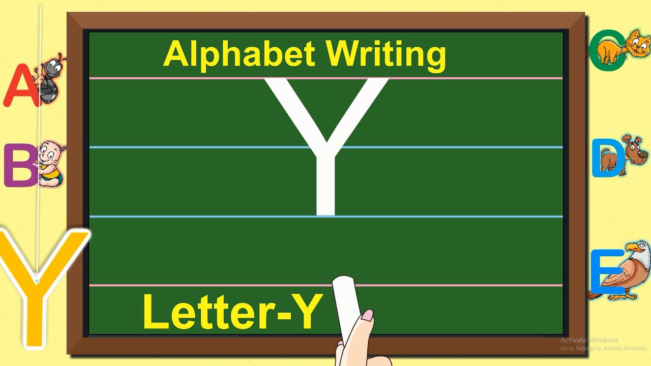 English Capital Letter Writing | Letter - Y | Writing Capital ABC for ...