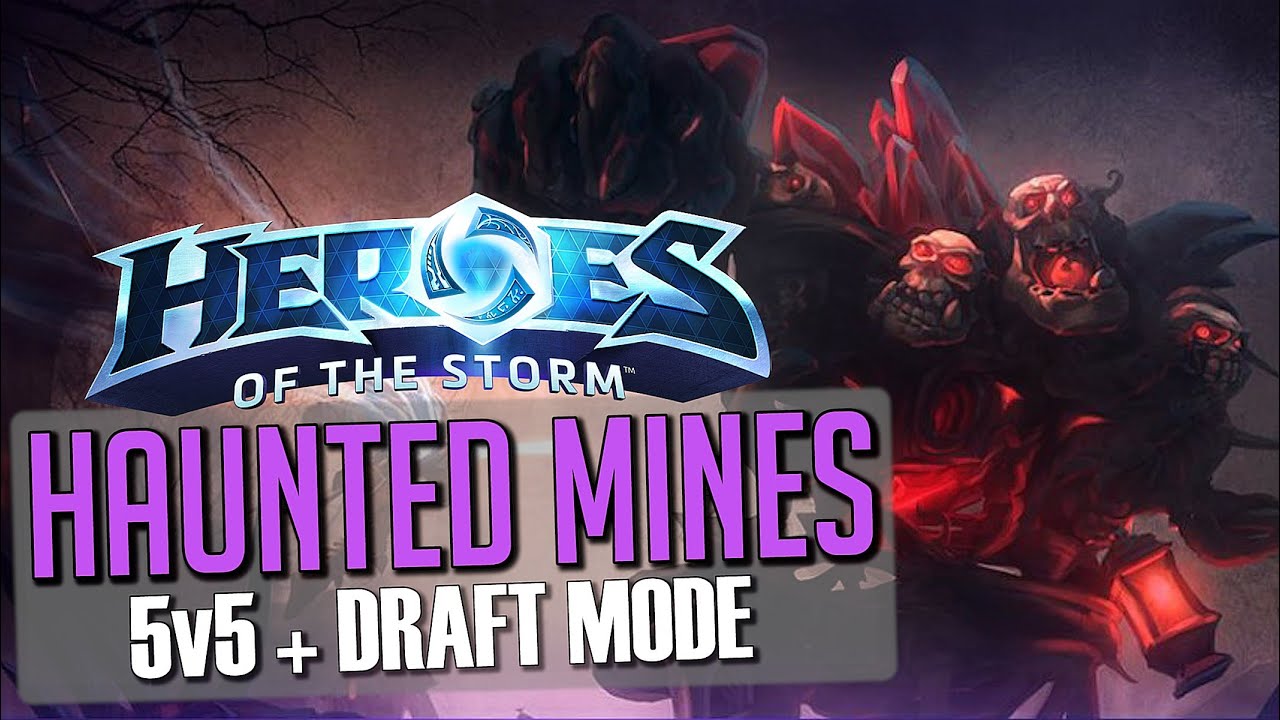 Heroes of the Storm: Haunted Mines Gameplay + Draft (5v5 Custom Game ...