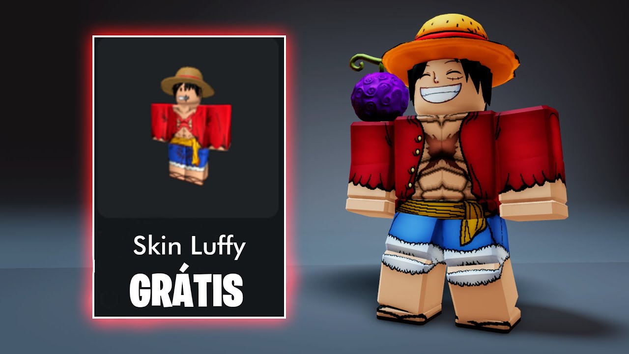 COMO FAZER A SKIN DO LUFFY GRATIS NO ROBLOX! - YouTube