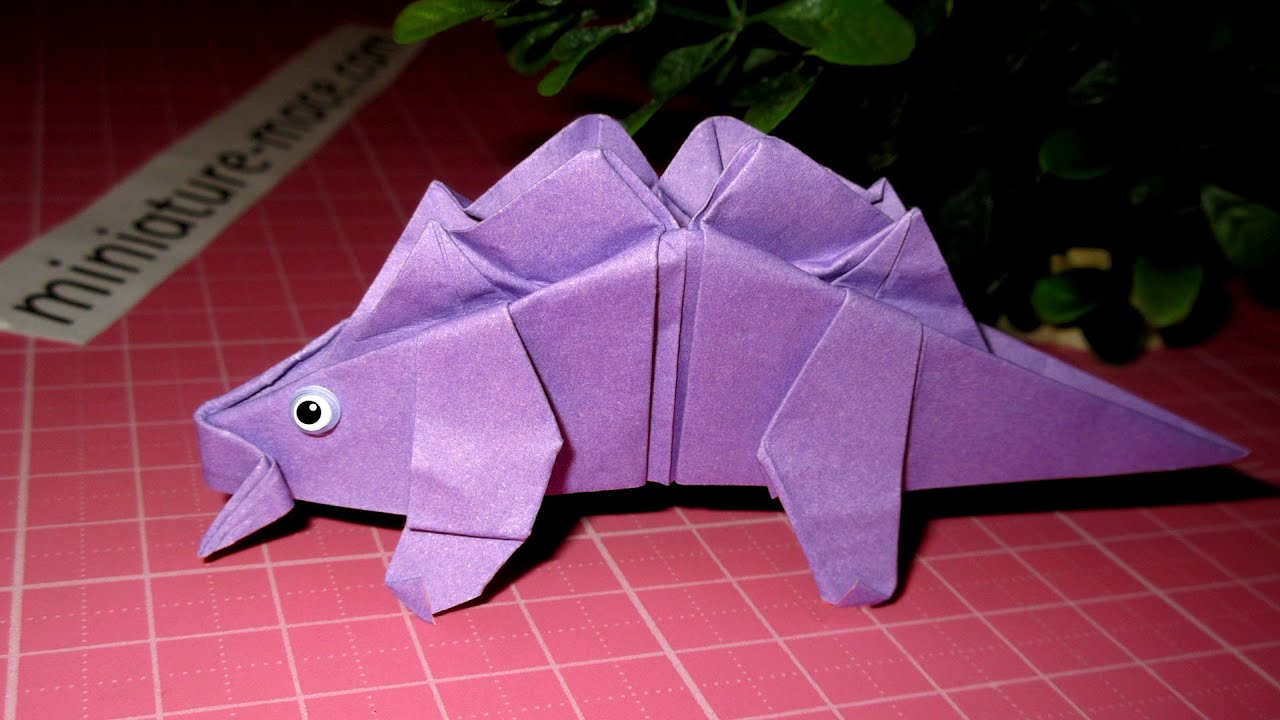 Оригами стегозавр /Origami stegosaurus - YouTube