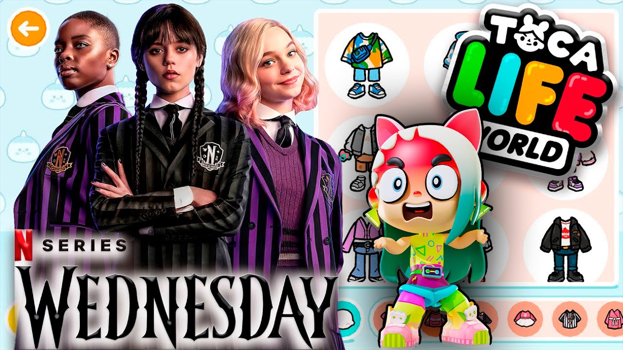 How to make WEDNESDAY CHARACTERS in Toca Life World 💕Which character do ...