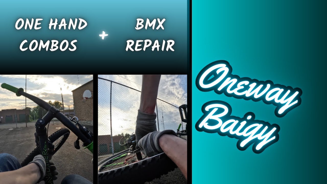 BMX wheelies GONE WRONG!!! Broken Parts!!! Hard hit to the ground ...