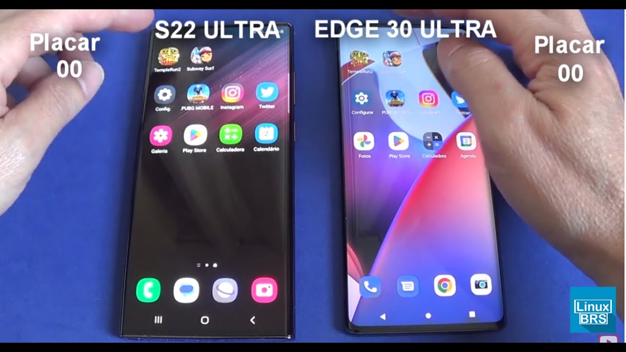 SAMSUNG GALAXY S22 ULTRA E MOTOROLA EDGE 30 ULTRA - SPEEDTEST - PT-BR ...