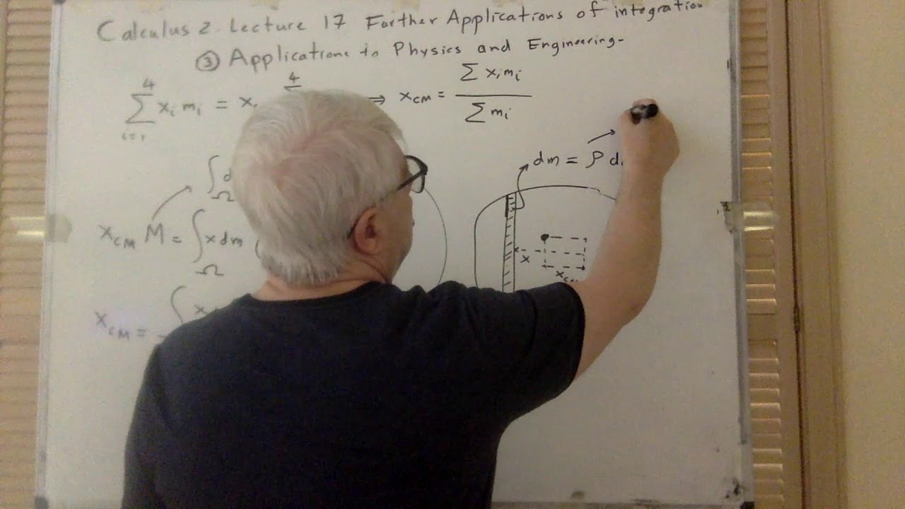 Lecture 17 Further Applications of Integration Applications Physics ...