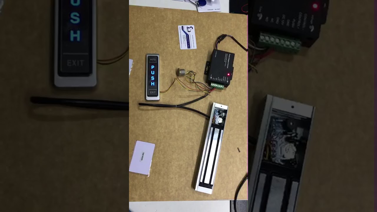 How to register Master card on mini reader and 9 wires maglock - YouTube