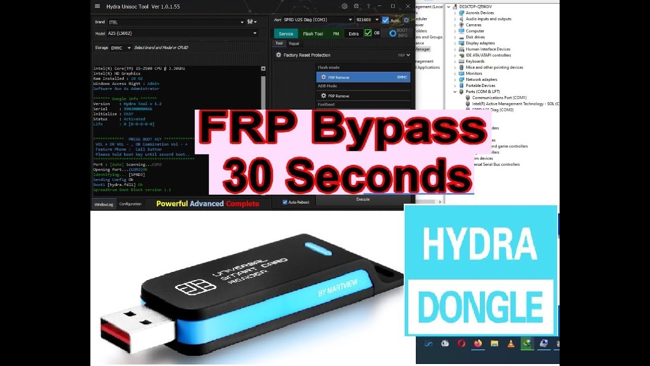 Hydra Tool Unlock Pattern Pin and Frp Unlock Bypass - YouTube