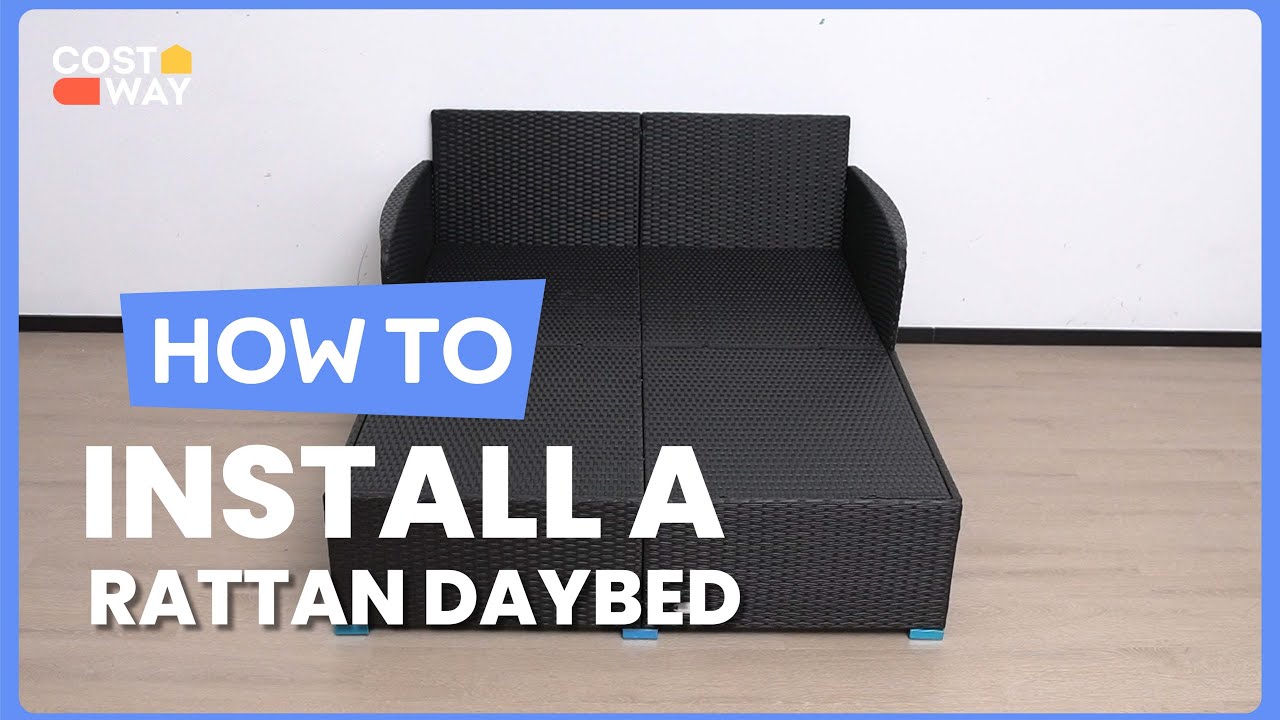 How to Install the Spacious Outdoor Rattan Daybed with Cushions ...