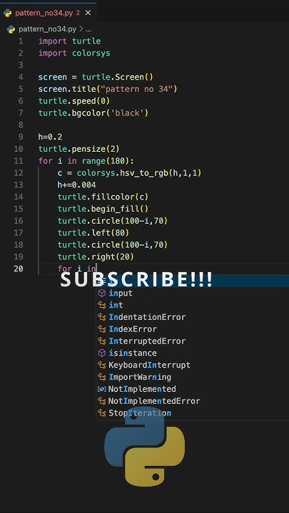 Asmr Progamming || Unique Shape 34 Python || #shorts #programming #asmr #asmrprogramming #lofi ...