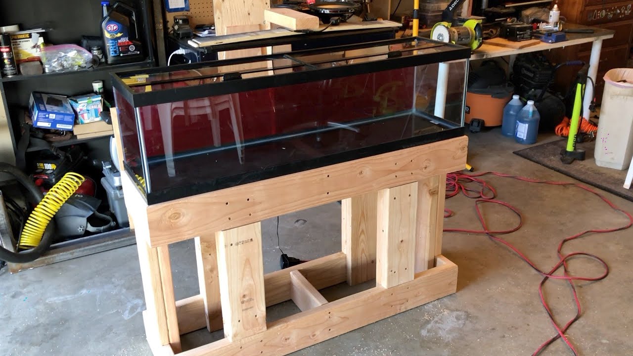 33 GALLON LONG TANK BUILD PART 2! STAND AND LIGHT HOLDER. - YouTube