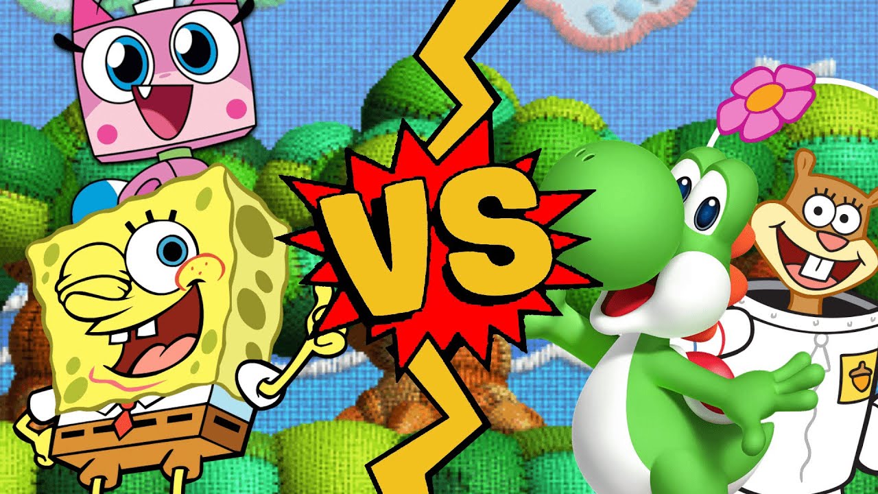 M.U.G.E.N. Battles | Unikitty/SpongeBob vs Sandy Cheeks/Yoshi - YouTube