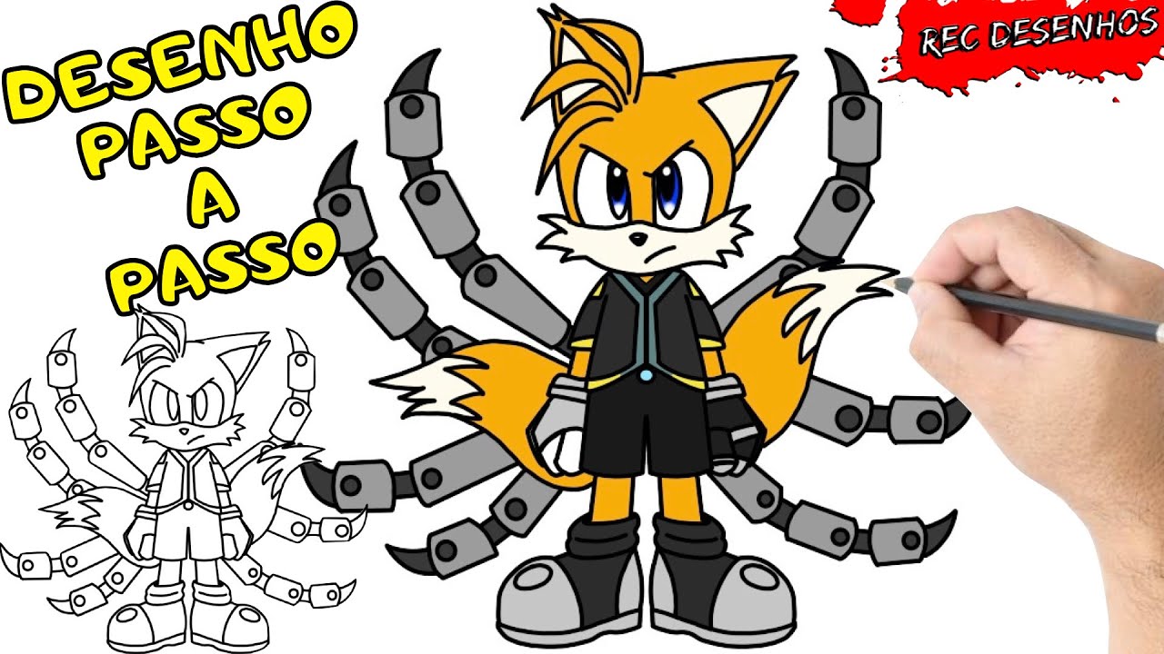 COMO DESENHAR O TAILS NINE Do SONIC PRIME How To Draw Tails Nine From