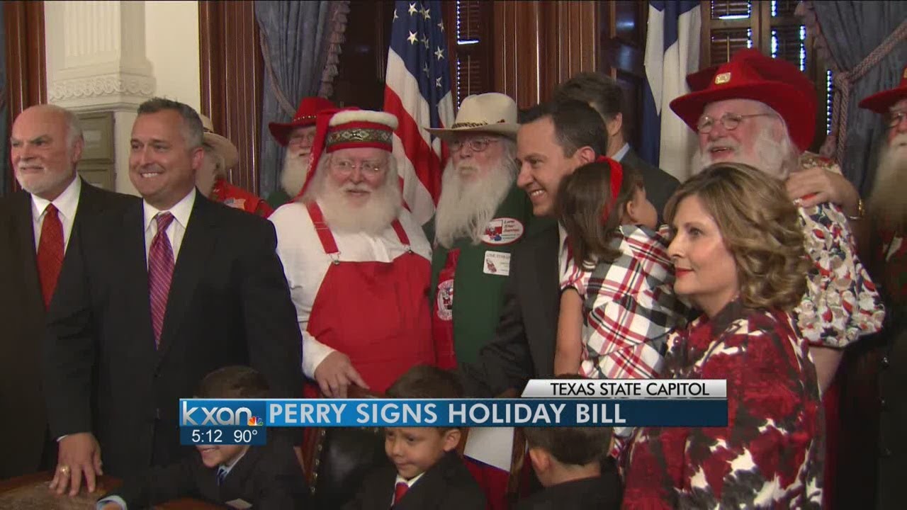 Gov. Perry signs 'Merry Christmas' bill - YouTube