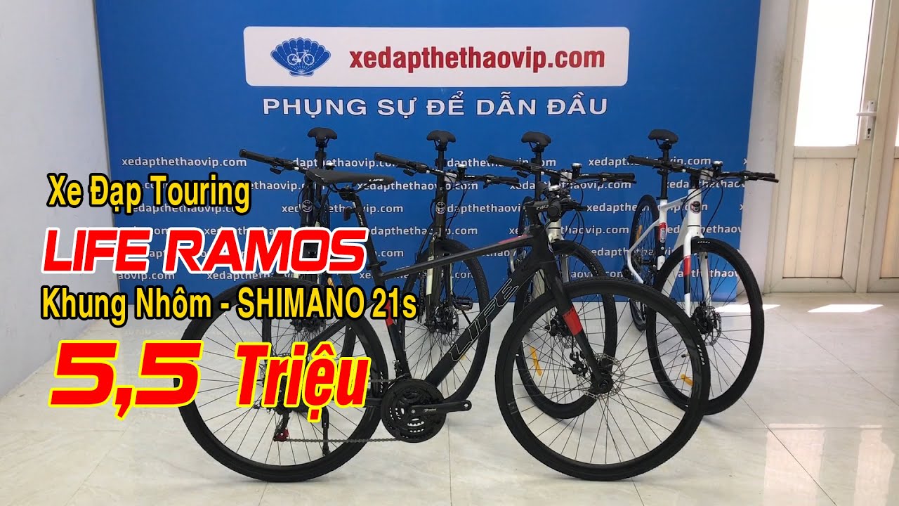 Xe Ngon - Giá ĐẸP 5,5 triệu Xe đạp Touring LIFE RAMOS Khung Nhôm đồ ...