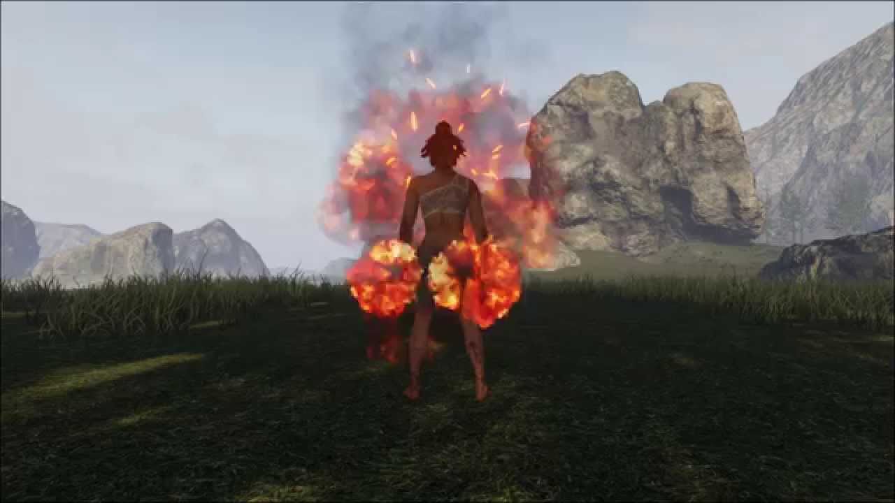 Unreal 4 spell "Fire Dust" explosion - YouTube
