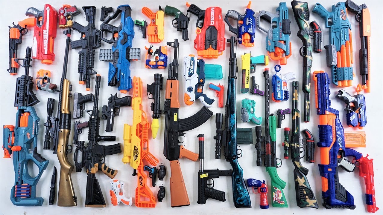 Collecting 7 Sniper Gun 3 MILITARY SNIPER NERF M16 EAGLE POINT AK47 RPG ...