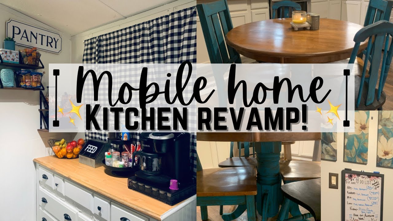 Mobile home kitchen revamp | DIY snack bar area - YouTube