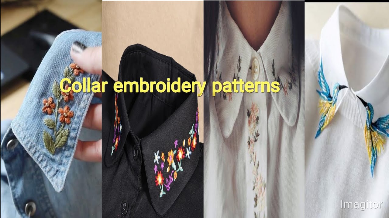 |Collar embroidery patterns|diy collar embroidery designs| - YouTube