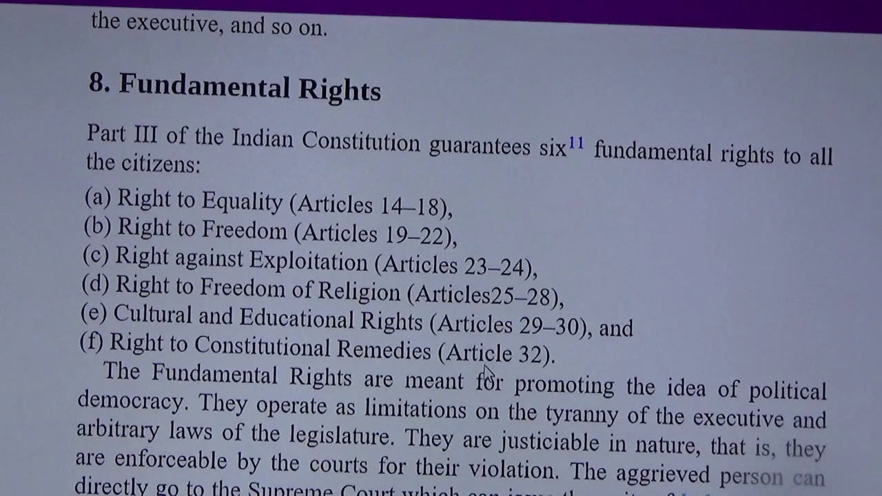 Fundamental right polity class for TCS,TPS, Exam - YouTube