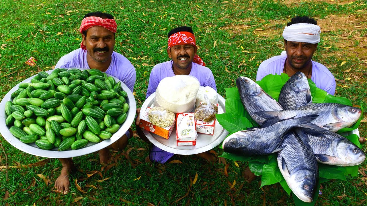 PARWAL & FISH Curry for Tribe People | Cooking Pointed Gourd & Fish ...