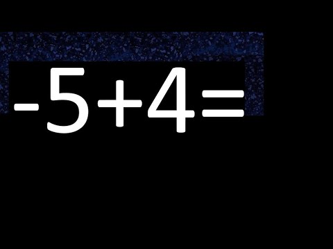 minus 5 plus 4 . Adding and subtracting negative numbers ,minus five ...