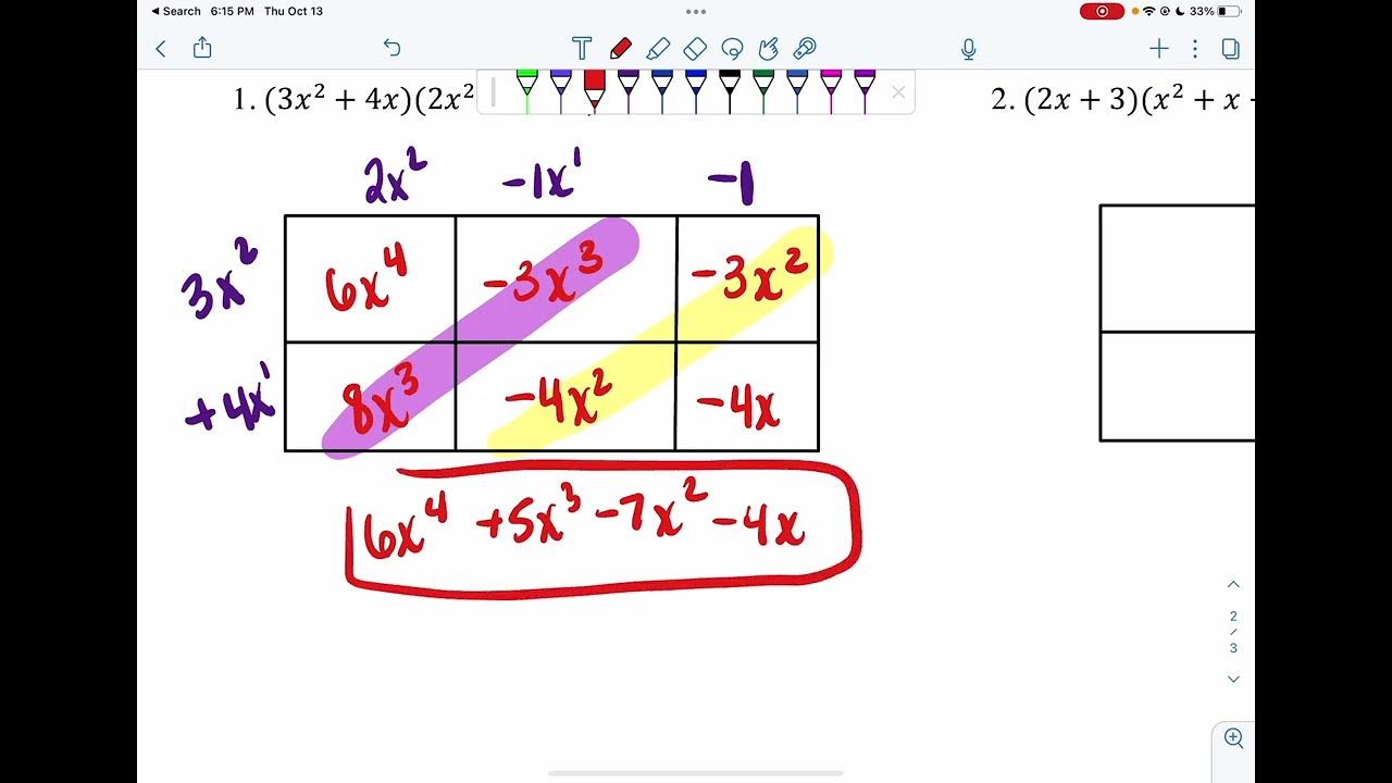 1-8 Multiplying Polynomials (the BOX Method) - YouTube