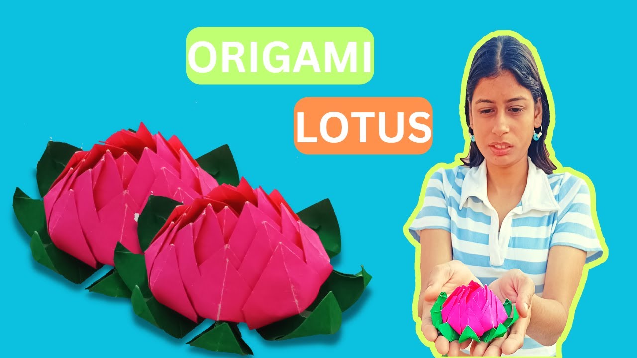 Origami Lotus Flower | How to make an easy paper lotus | Origami - YouTube