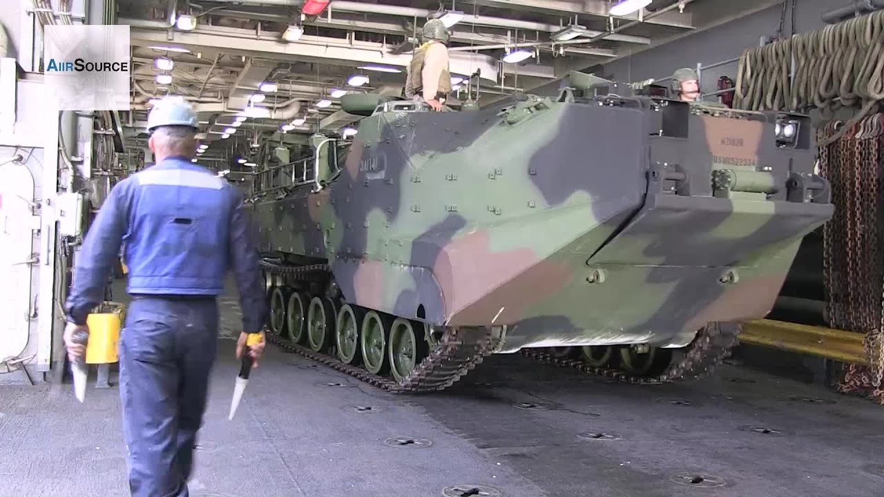 USS Pearl Harbor - Assault Amphibious Vehicle Operations - YouTube