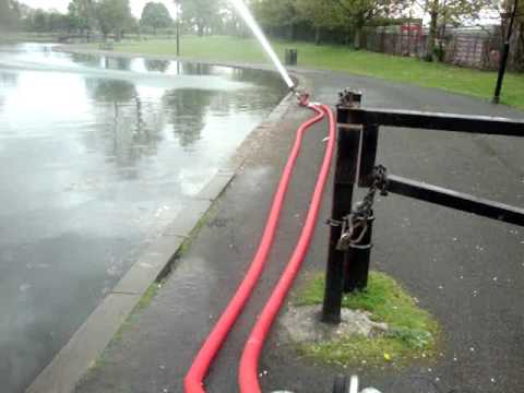 fire pump 1200 portable pump angus - YouTube