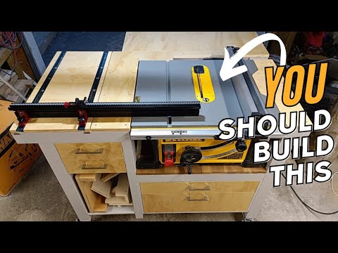 DIY Table Saw Workbench | BUILD Tutorial part 2! - YouTube