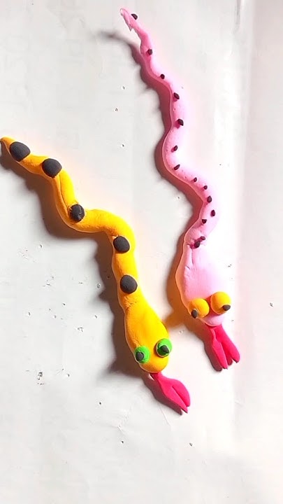 Snake clay modelling I made snake fish making🐍 #claycraft #shorts - YouTube