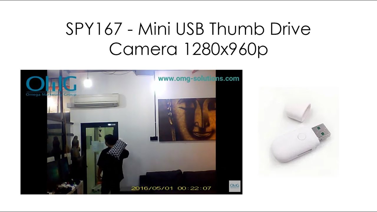 SPY167 - Mini USB Thumb Drive Camera 1280x960p - YouTube