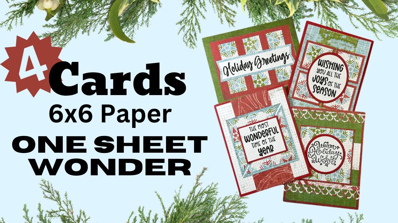 One Sheet Wonder 6x6 Paper! #onesheetwonder #christmascards - YouTube
