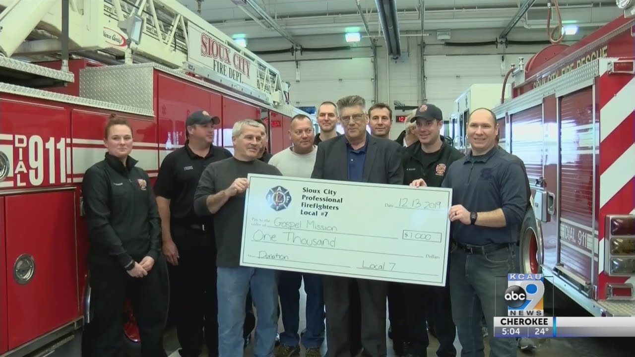 Firefighters Donate to Local Charities - YouTube