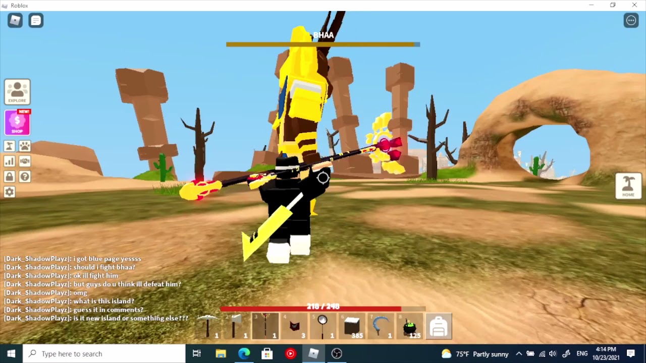 (Roblox Island) fighting mobs - YouTube